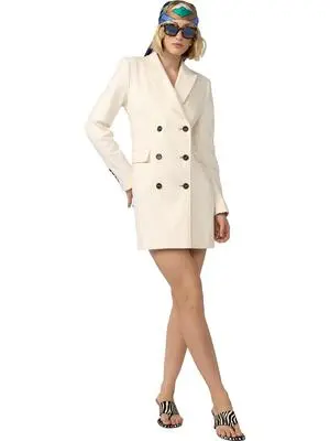 Diane Von Furstenberg Lilith Blazer Dress - Ivory