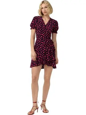 Diane Von Furstenberg Emilia Mini Dress - Hibiscus Dot Maritime