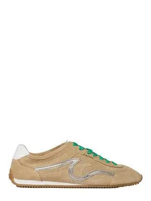 Sandro Light Wave Suede Sneakers - Beige