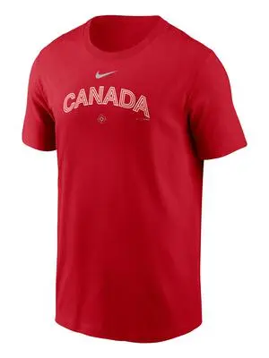 Nike Canada National Baseball Team 2026 World Baseball Classic Wordmark T-shirt - Red