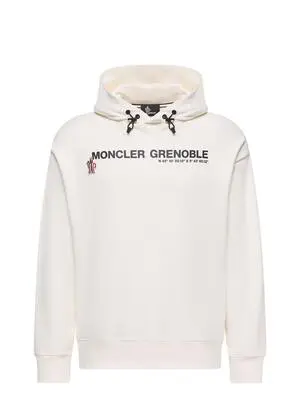 Moncler Logo Cotton Hoodie - Grey