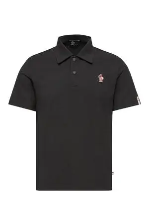 Moncler Logo Patch Polo Shirt - Black