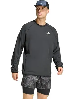 Adidas Adi365 Fuzzy Knit Crewneck Sweatshirt - Black