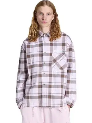 Adidas Originals Flannel Long Sleeve Work Shirt - Clear Pink