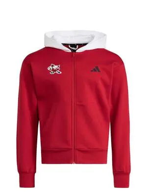 Adidas Full Zip Helmet Hoodie - Team Power Red / Black
