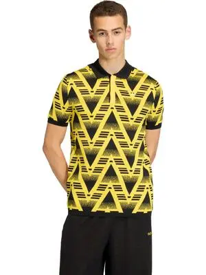 Adidas Fully Fashion Knit Polo - Eqt Yellow