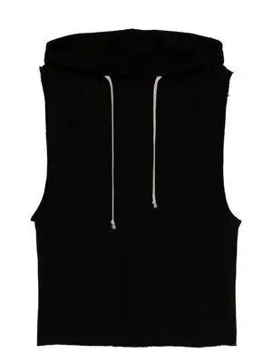 Rick Owens Sleeveless Organic Cotton Sweatshirt - Black