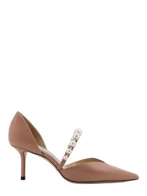 JIMMY CHOO Aurelie Leather Pumps - Beige