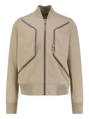 Rick Owens Heizer Flight Organic Cotton Jacket - Beige
