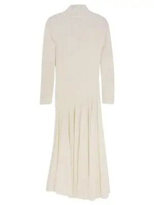 Alaïa Long Wool Dress - Beige