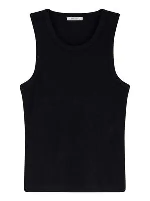 ENTIRE STUDIOS Ribbed Cotton Tank Top - Black