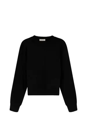 ENTIRE STUDIOS Cotton Crewneck Sweatshirt - Black
