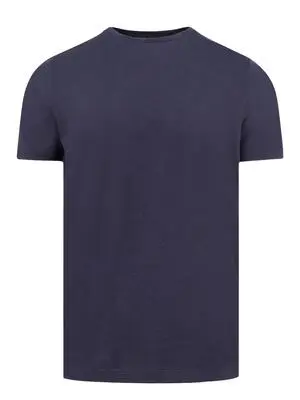 Loro Piana Cotton And Silk Blend Tshirt - Blue