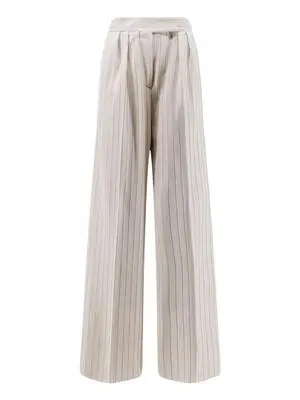 Max Mara Mxmosso Cotton Trousers - White