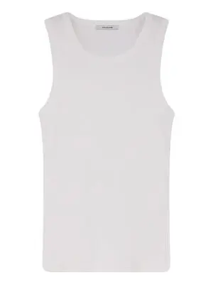 ENTIRE STUDIOS Ribbed Cotton Tank Top - White