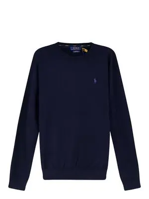 Polo Ralph Lauren Cotton Sweater With Embroidered Logo - Blue