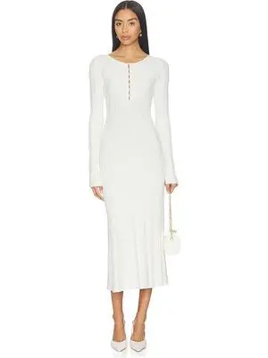L'academie By Marianna Wanda Knit Long Sleeve Dress - Ivory