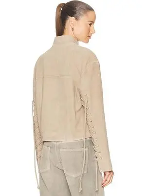 GRLFRND Annika Suede Jacket - Desert Sand