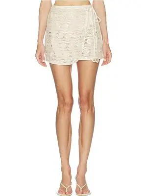 Azulu Nico Macrame Skirt - Ecru