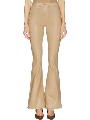 L'Agence Marty High Rise Flare Pant - Cappuccino Coated