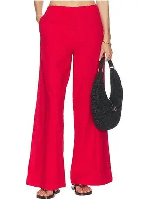 NIA Eyelet Pant - Red