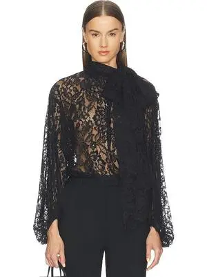 L'Agence Rhett Oversized Blouse - Black
