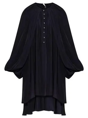 LANVIN Asymmetrical Dress - Navy Blue