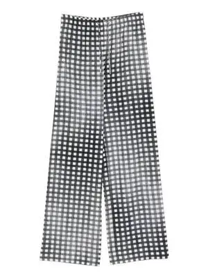 Ermanno Scervino Gingham-patterned Trousers - Black