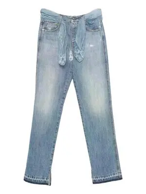 Ermanno Scervino Lace-belted Jeans - Blue
