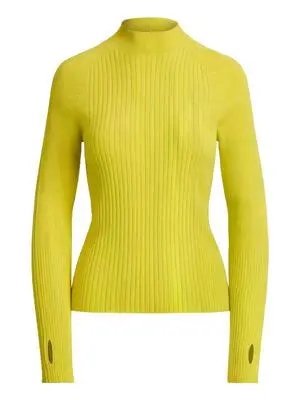 Polo Ralph Lauren Long-sleeve Ribbed Knit Top - Yellow