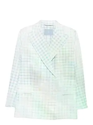 Ermanno Scervino Double-breasted Checked Blazer - Blue