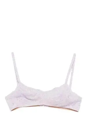 Ermanno Scervino Embroidered Cropped Top - Purple