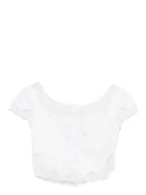 Ermanno Scervino Lace-trimmed Top - White