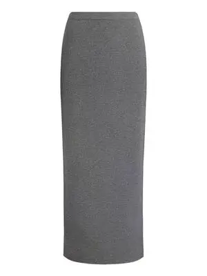12 STOREEZ Knitted Midi Skirt - Grey