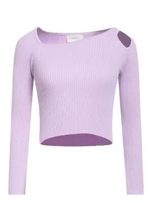 VICOLO Long Sleeve Ribbed Knit Top - Purple