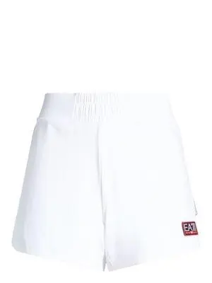 EA7 Athletic Jersey Shorts - White