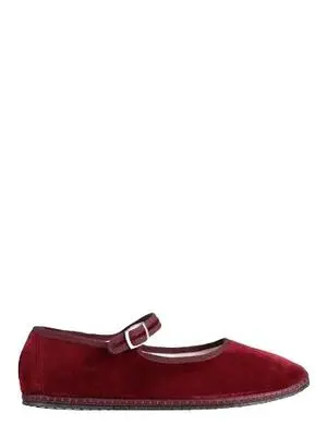 VIBI  VENEZIA Vibi Venezia Ballet Flats Burgundy Size Textile Fibers - Red