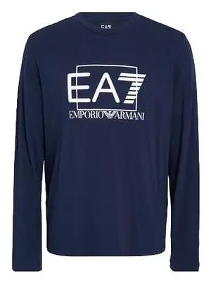 EA7 T-shirt Midnight Size Cotton, Elastane - Blue