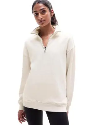 ATHLETA Heavyweight Terry 1/4 Zip Sweatshirt