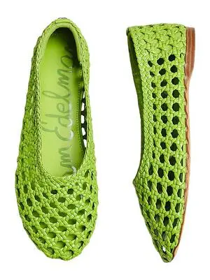 Sam Edelman Shira Woven Ballet Flats - Green