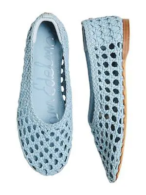 Sam Edelman Shira Woven Ballet Flats - Light Blue