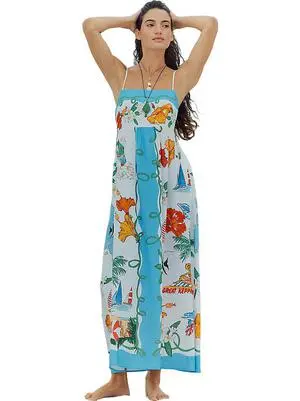 Seafolly Viva Vacation Maxi Dress - Powder Blue