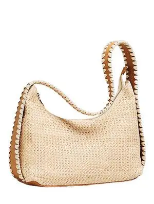SHIRALEAH Rattan Shoulder Bag - Tan