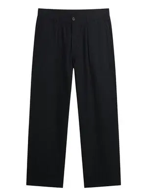 Universal Works Ospina Cotton Pleated Track Pant - Dark Navy
