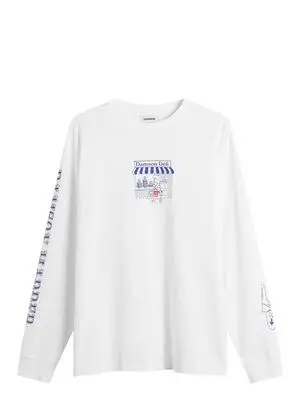 DAMSON MADDER Deli Long Sleeve T-shirt - Off White