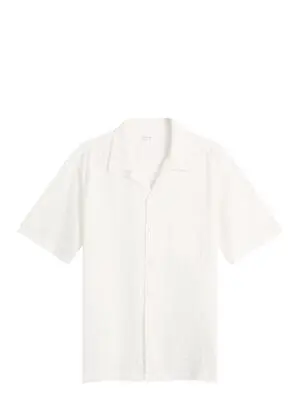 Universal Works Arten Seersucker Road Shirt - Ecru