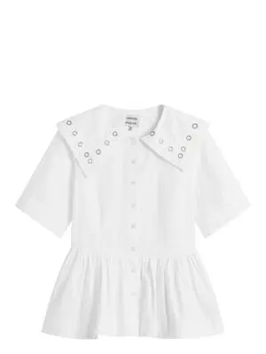 DAMSON MADDER Cyrus Eyelet Blouse - White