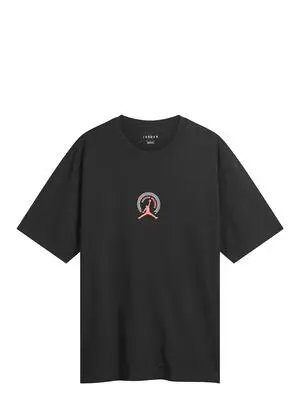 JORDAN Crew T-shirt - Black/infrared