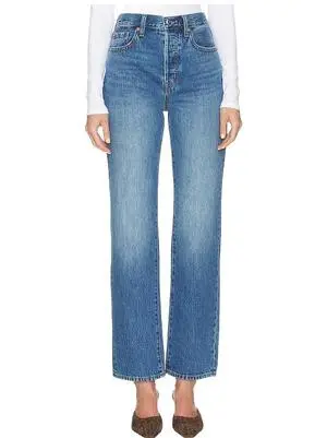 PISTOLA Cassie Super High Rise Straight Jeans - Blue