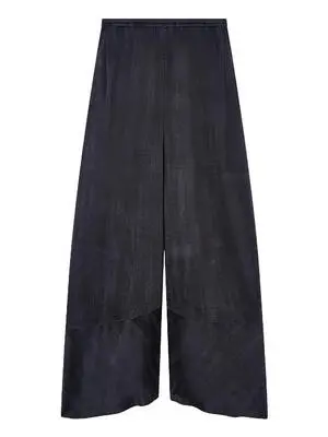 Giorgio Armani Viscose Jacquard Jersey Wide-leg Trousers - Black / White / Pink / Gray